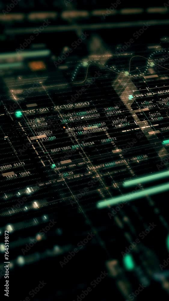 Futuristic metaverse hi-tech digital data telemetry with encrypted ...