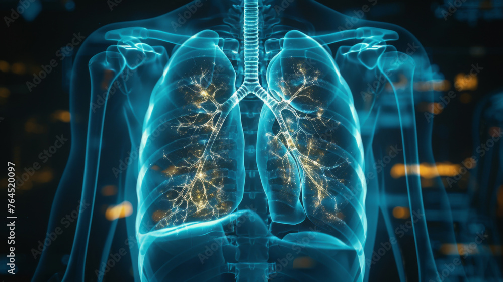 A detailed digital visualization of the human respiratory system ...