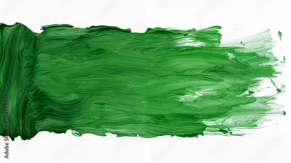 Green stroke of paint texture isolated on transparent background green ...