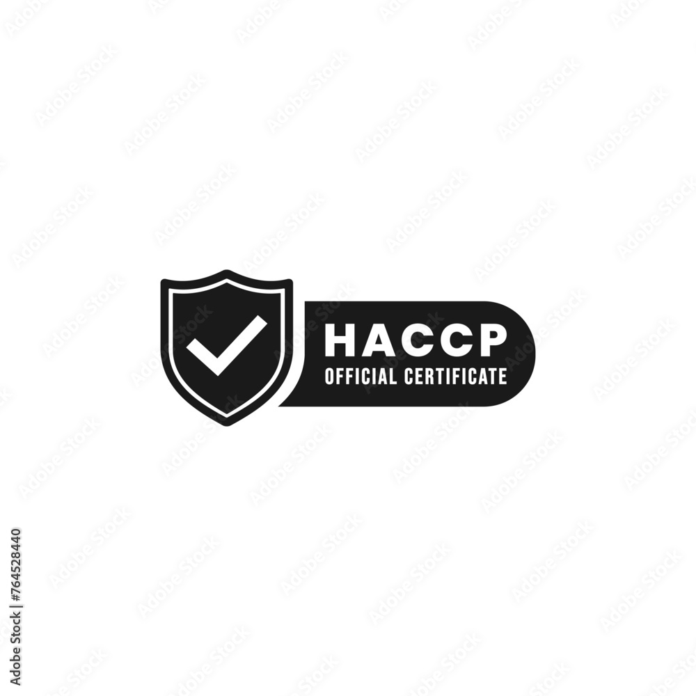 Vetor de HACCP logo for Food Safety system or HACCP Certificate Vector ...