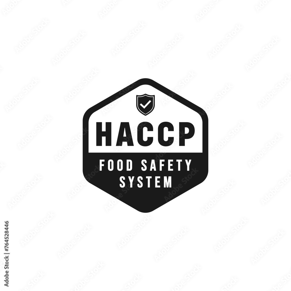 HACCP label for Food Safety Logo or HACCP Food Safety Certificate ...