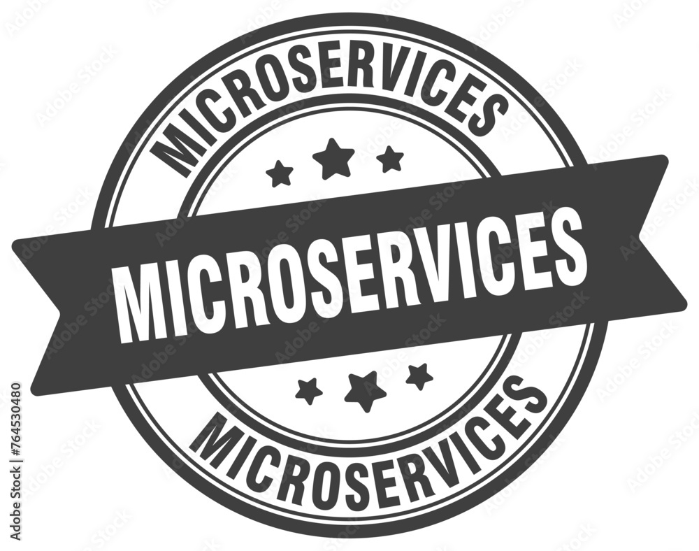 microservices stamp. microservices label on transparent background ...