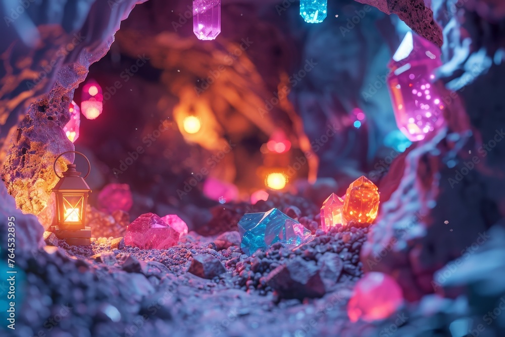 Dwarven Mines and Gemstones dwarven miners extracting precious ...