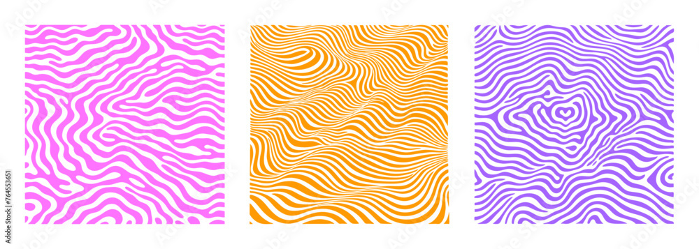 Groovy psychedelic Y2K style swirl background flat style design vector ...