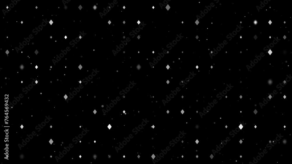 Template animation of evenly spaced diamonds of different sizes and ...