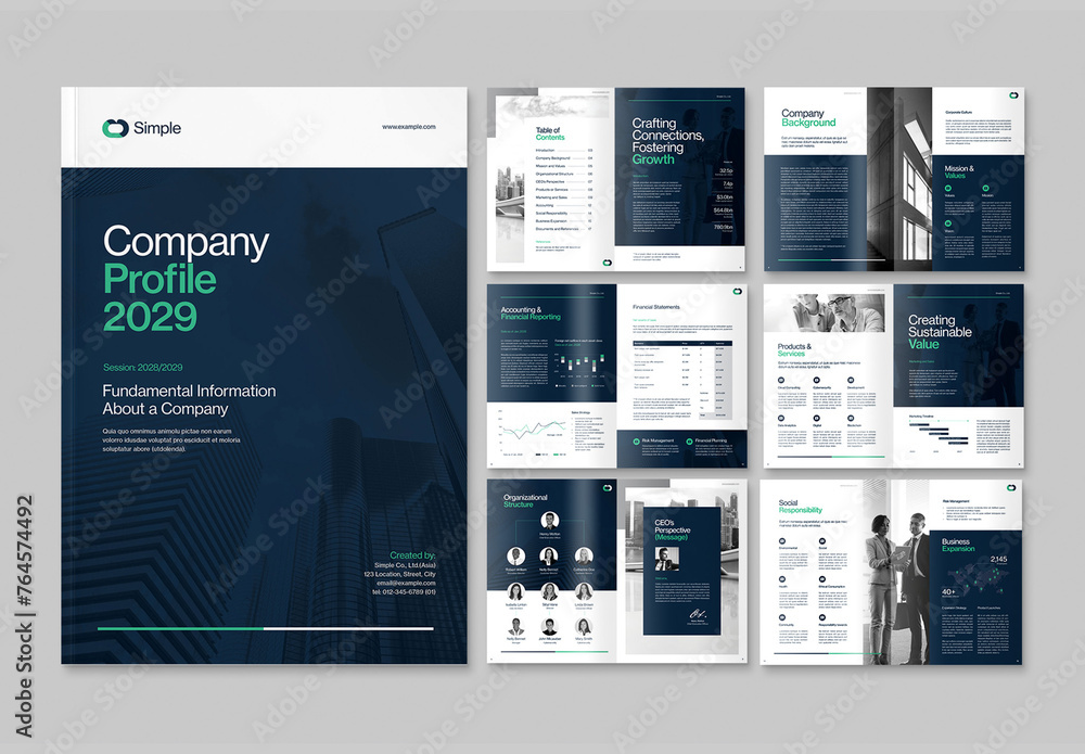Company Profile Layout Stock Template | Adobe Stock