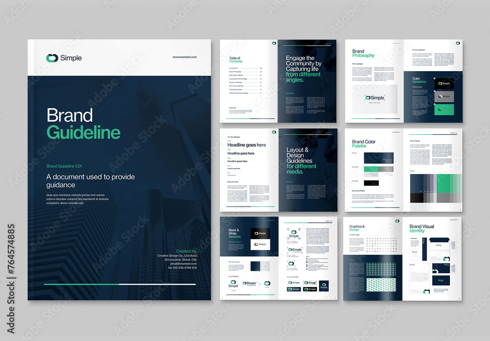 Brand Guideline Layout Stock Template | Adobe Stock