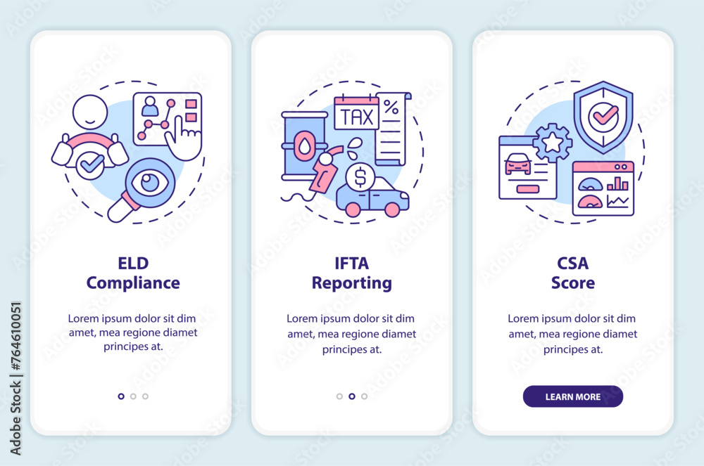 Operational efficiency metrics onboarding mobile app screen ...