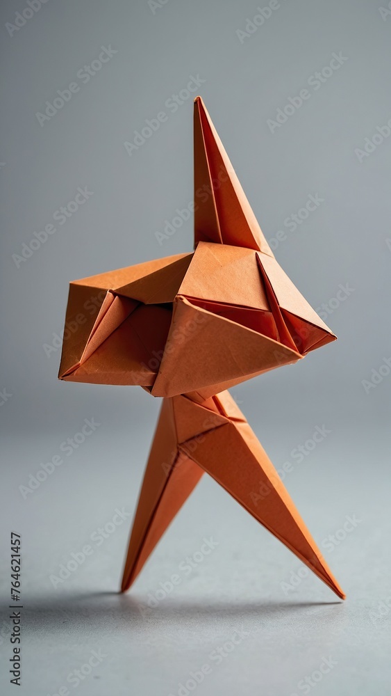 Postcard for World Origami Day, November 11. Concept "The Magic World ...