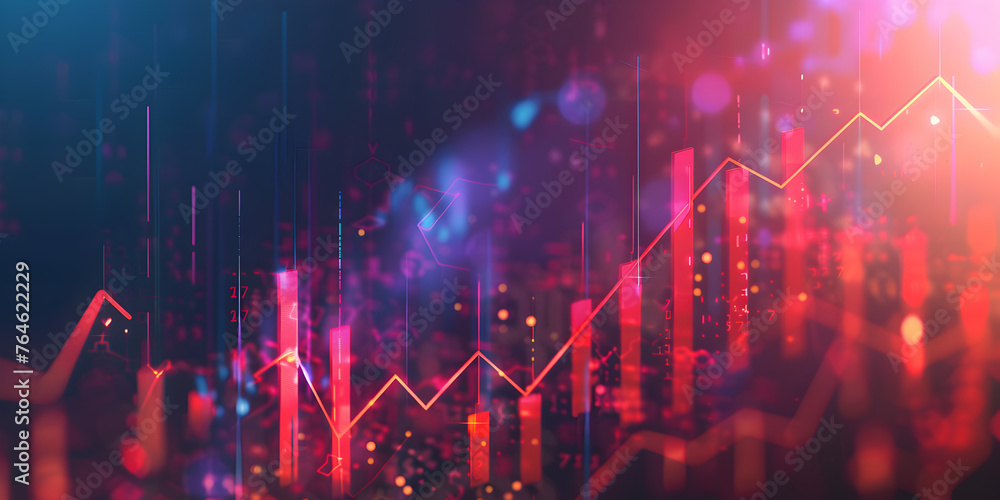 ECG cardiogram graph on dark background. Abstract medicine background ...