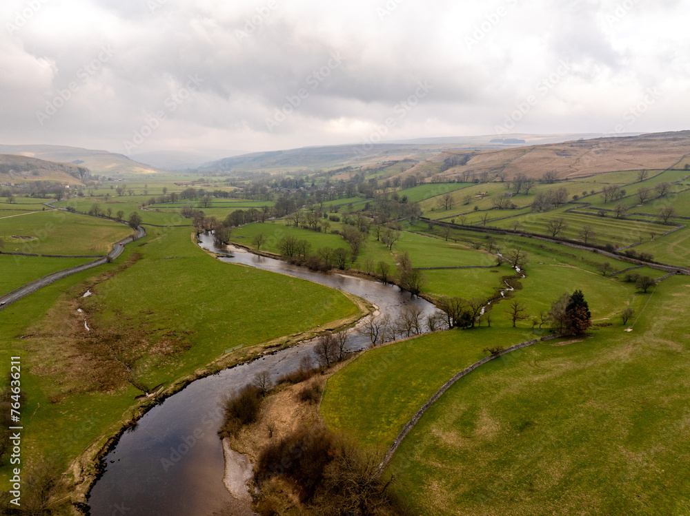 Aerial View Wharfedale. Wharfedale is the valley of the upper parts of ...