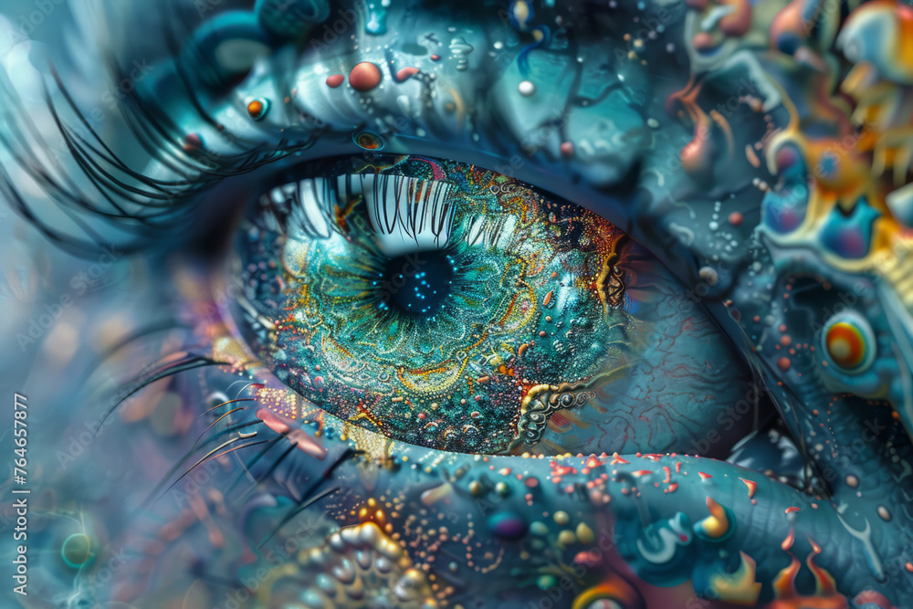 Hypnotic magic eye draws the viewer into a trance-like state with ...