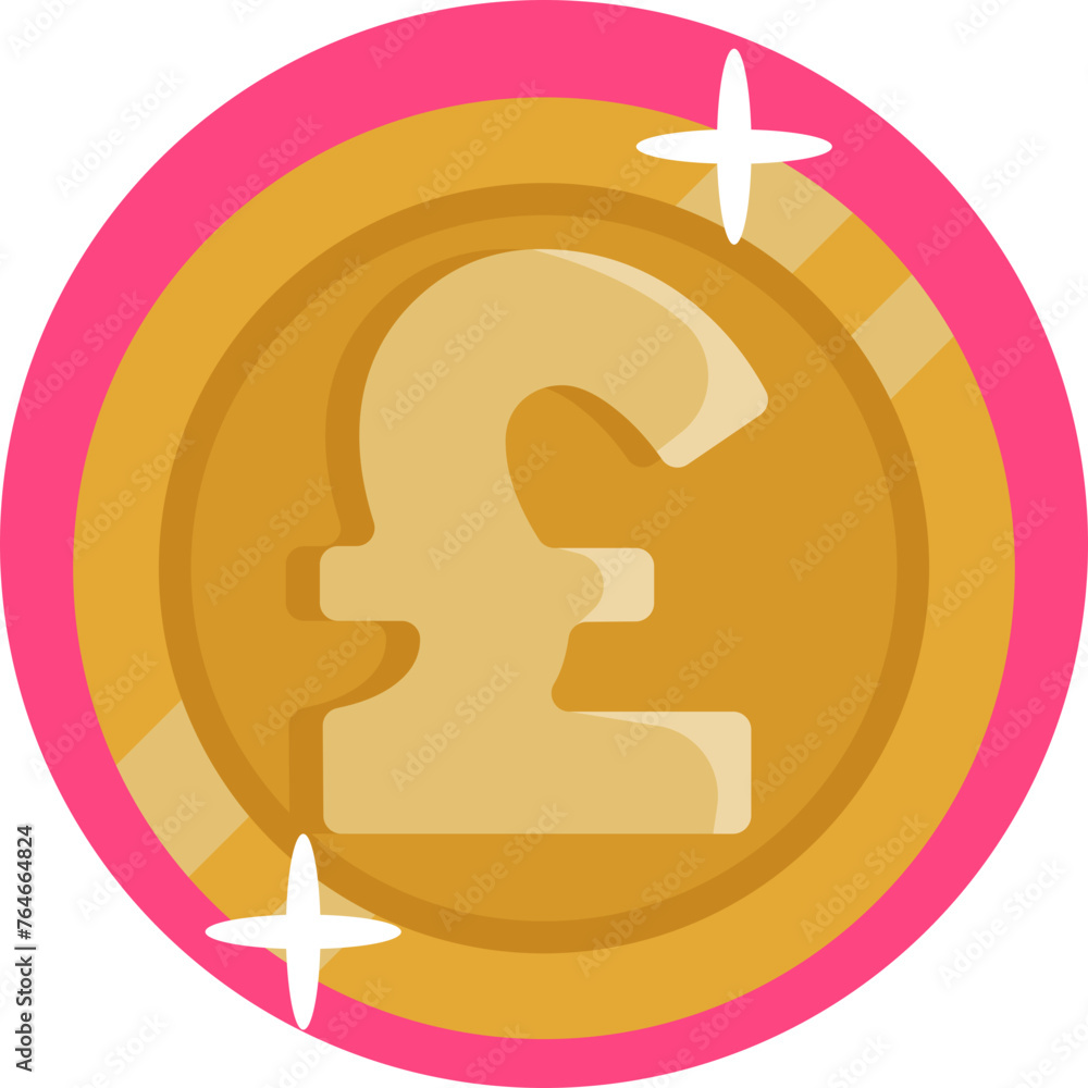 Symbolizing British currency, the 'Pound' icon represents financial ...