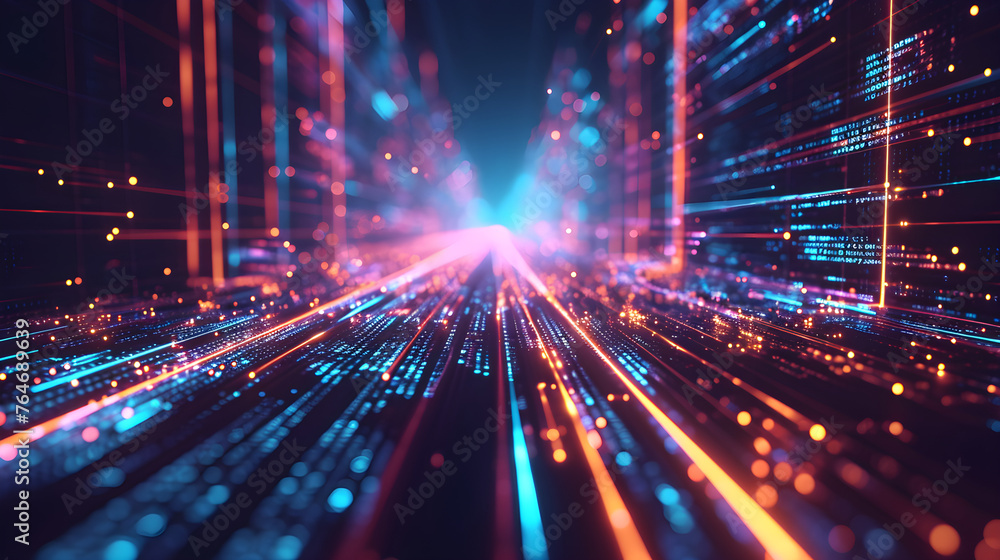 Fantastic wallpaper, 3d render, abstract futuristic neon background ...