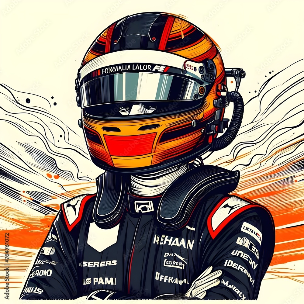 F1 Driver Helmet Imagery Stock Photo | Adobe Stock