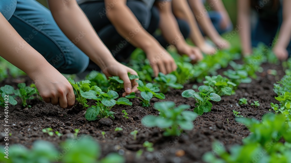 happy quality time friends and family, people in community helping each ...