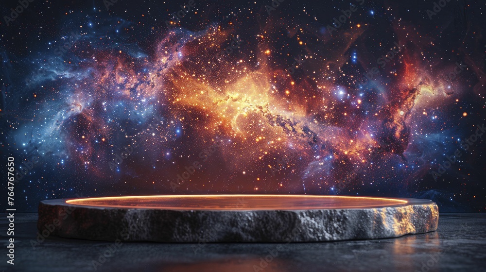 Enhance any space-themed event with the captivating Starry Night Podium ...