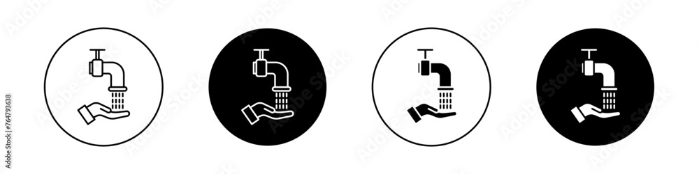 Ablution icon set. ramadan wudhu vector symbol. islamic festival wudu ...