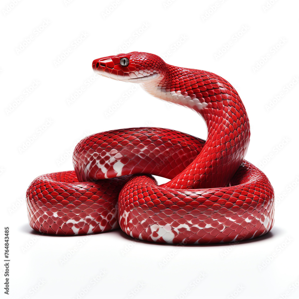 red snake clipart on a white background сreated with Generative Ai ...