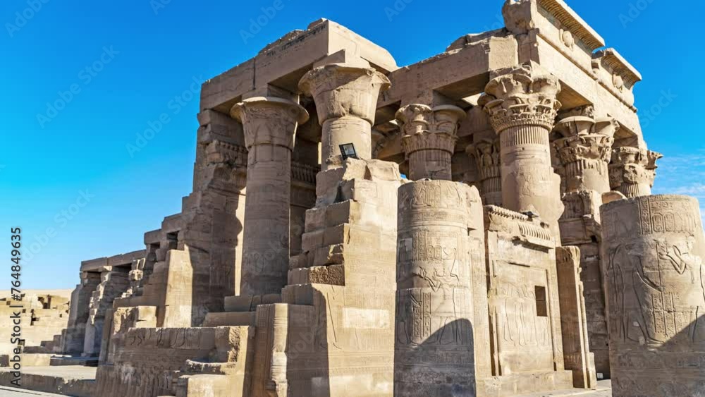 Vidéo Stock Temple of Kom Ombo. Kom Ombo is an agricultural town in ...