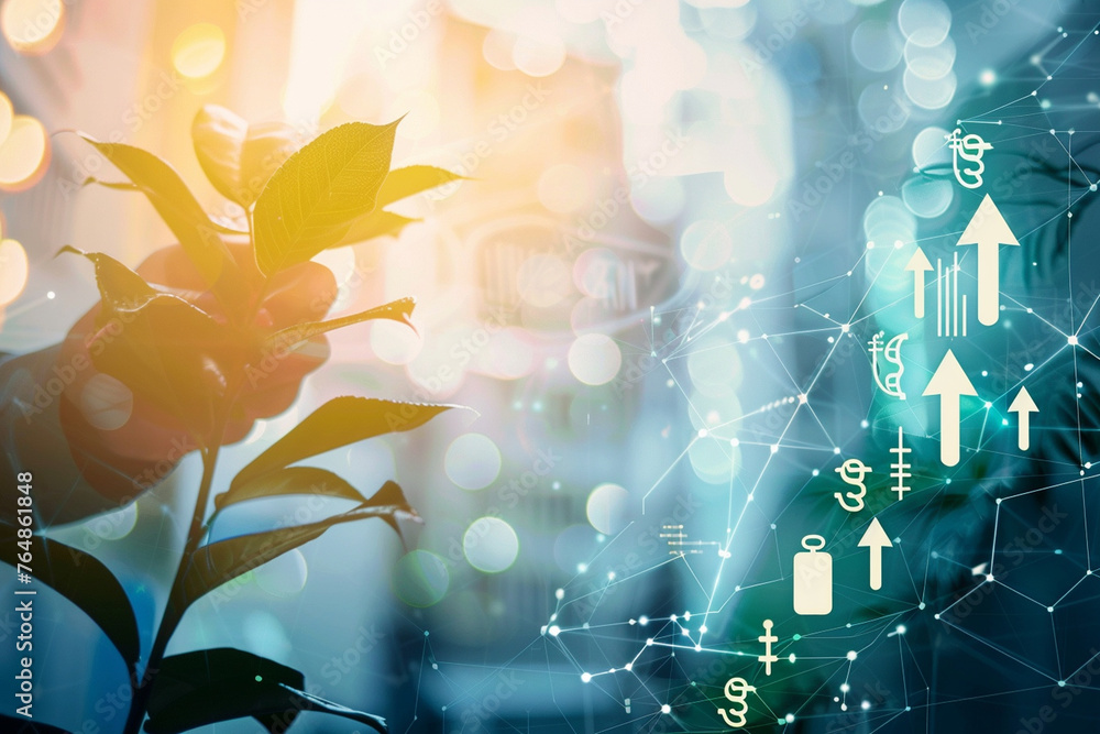 modern photo featuring a clean tech background overlaid with ...