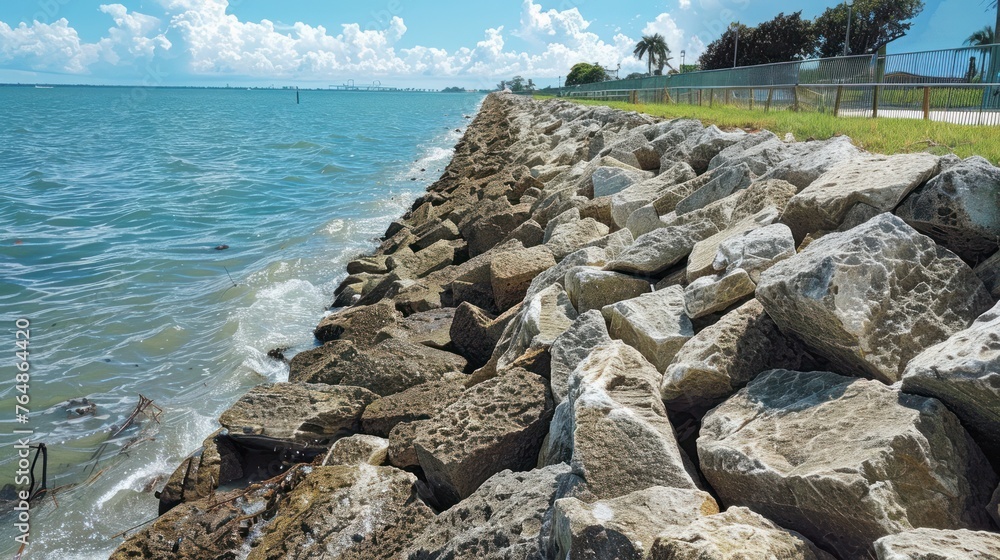 Facing rising sea levels, a civil engineer is devising coastal ...
