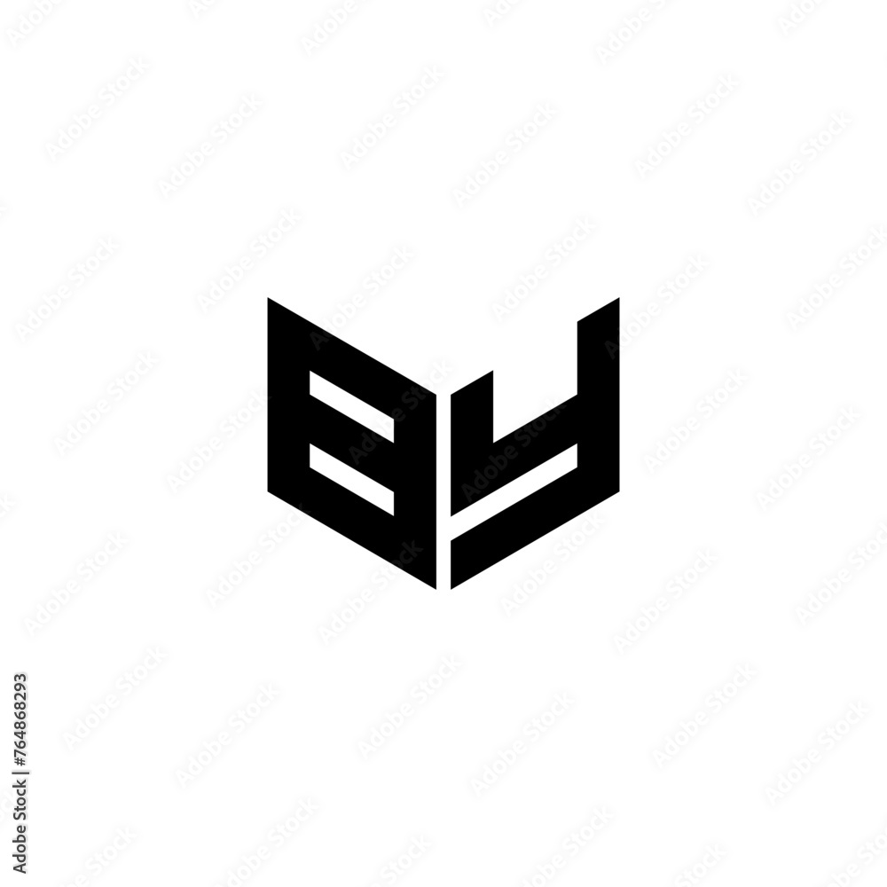 BY letter logo design with white background in illustrator. Vector logo ...