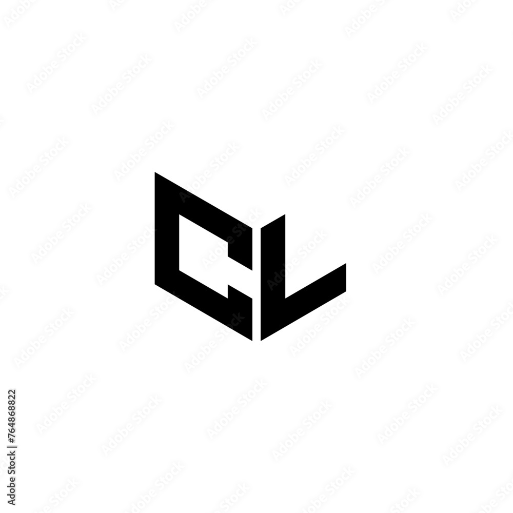CL letter logo design with white background in illustrator. Vector logo ...