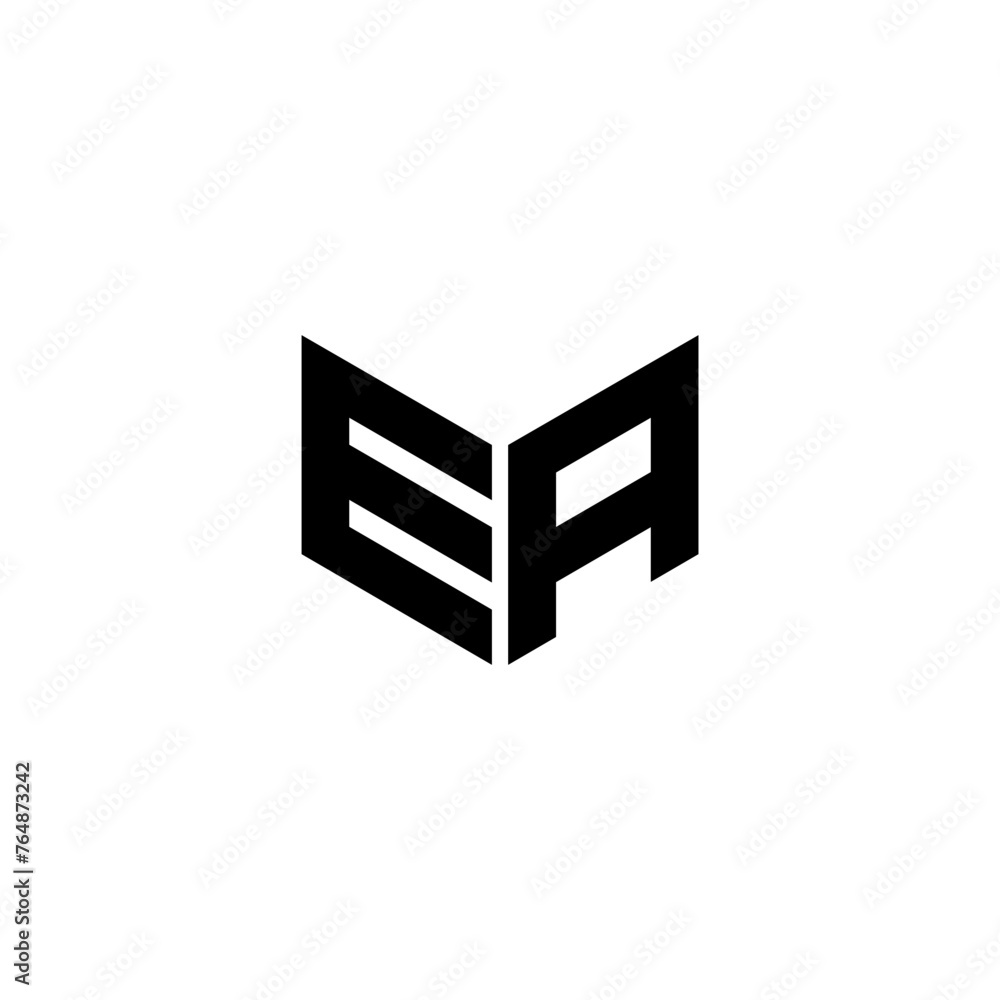 EA letter logo design with white background in illustrator. Vector logo ...