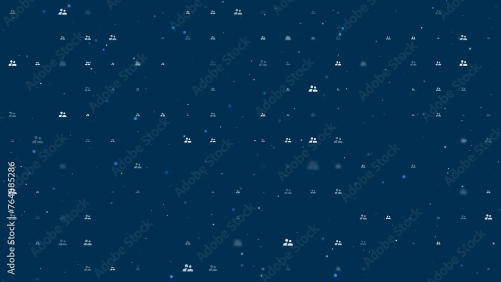 Template animation of evenly spaced group symbols of different sizes ...