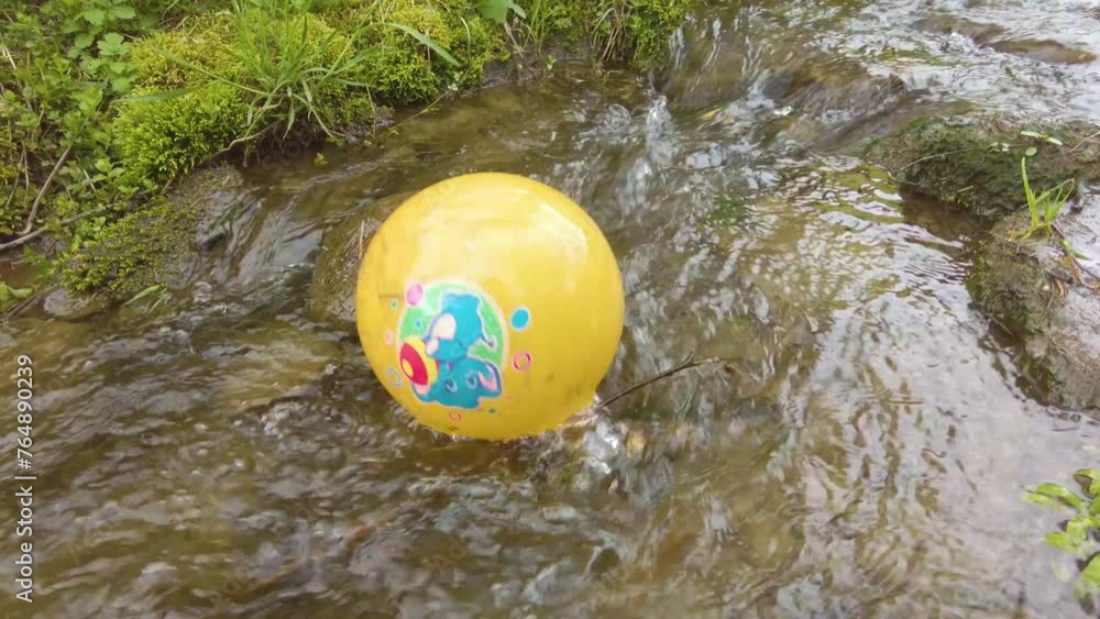 strange case: an inflatable ball fell into a fast current, but did not ...