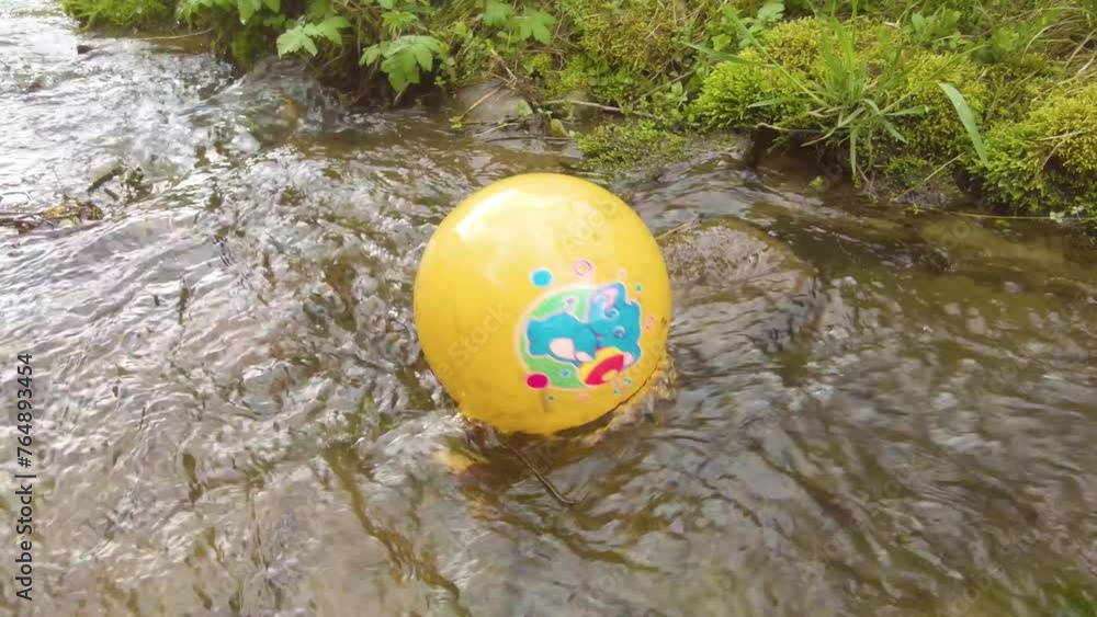strange case: an inflatable ball fell into a fast current, but did not ...