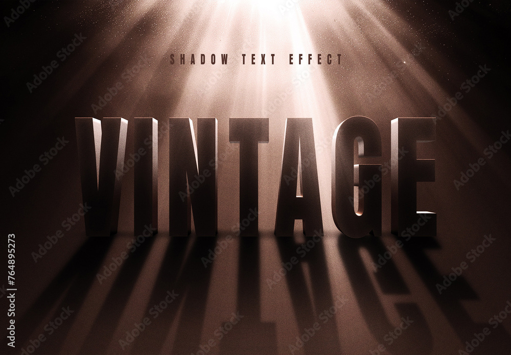 Brown Cinematic Shadow Text Effect Mockup With Generative AI Stock Template | Adobe Stock
