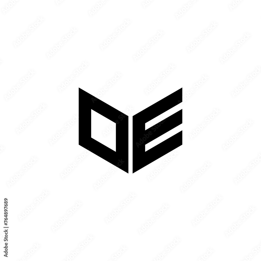 Vecteur Stock OE letter logo design with white background in ...