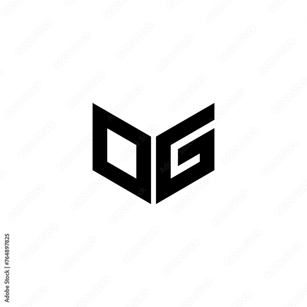OG letter logo design with white background in illustrator, cube logo ...