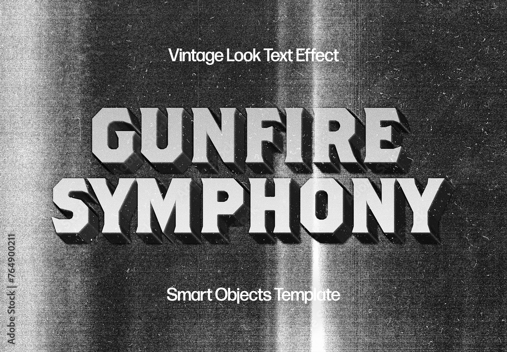 Vintage Old Film Text Effect Mockup Stock Template | Adobe Stock