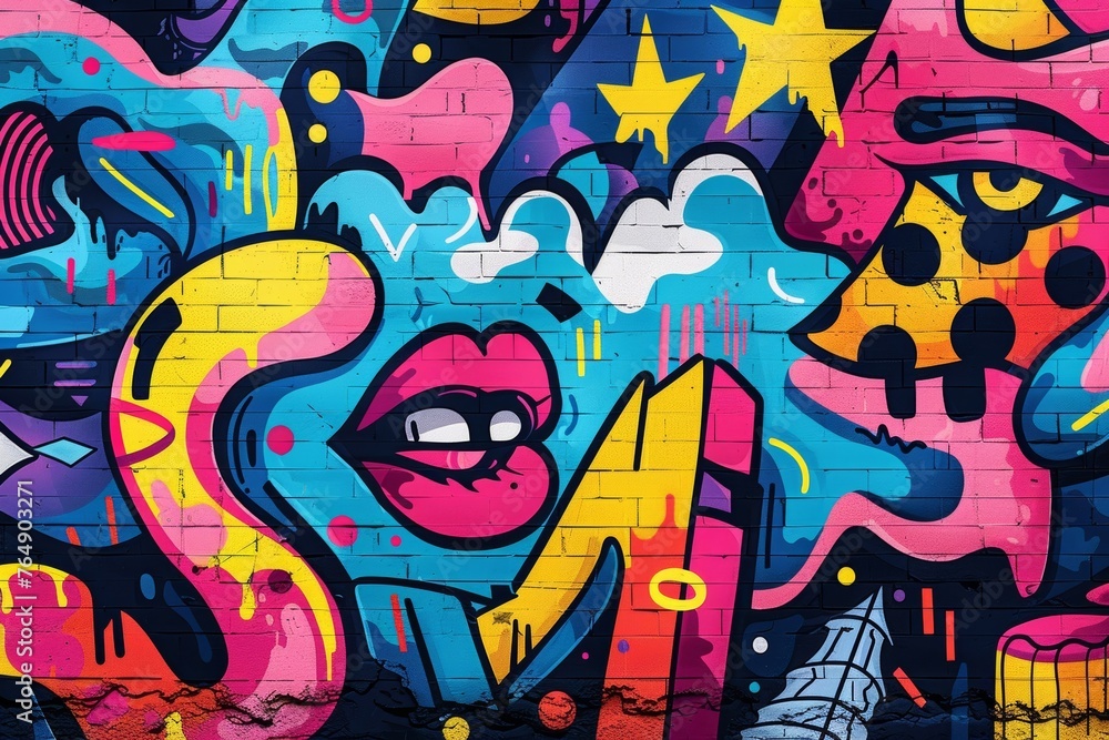 An artistic fusion of modern Gen-Z techniques and classic '80s and '90s ...