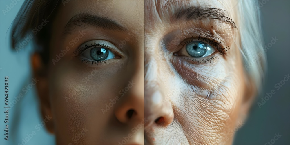 Contrasting generations with visible signs of aging wrinkles versus ...