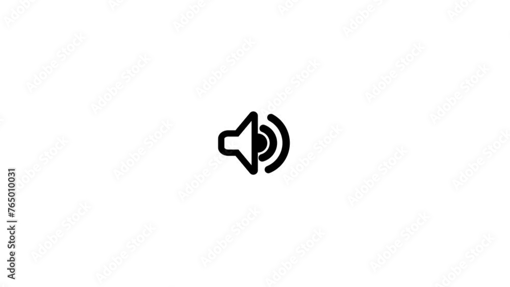 Vidéo Stock Icon of Sound on Isolated Background. Symbol of Audio ...