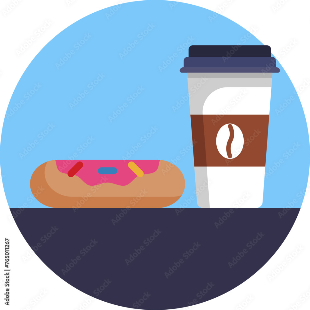 The Donut icon in the Coffee Shop category is a delectable symbol of a ...