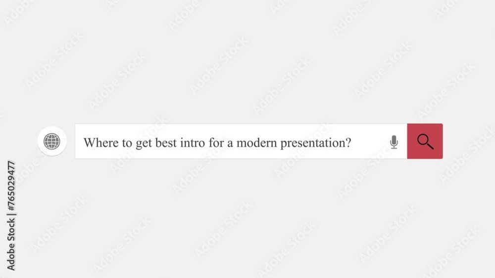 2d search bar animation for logo intro template. a modern introduction ...