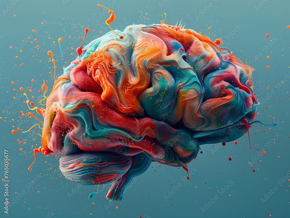 Create a captivating visual representation of a students brain morphing ...