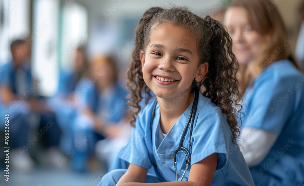 Picture of a group of doctors gathered at the hospital. Group of health ...