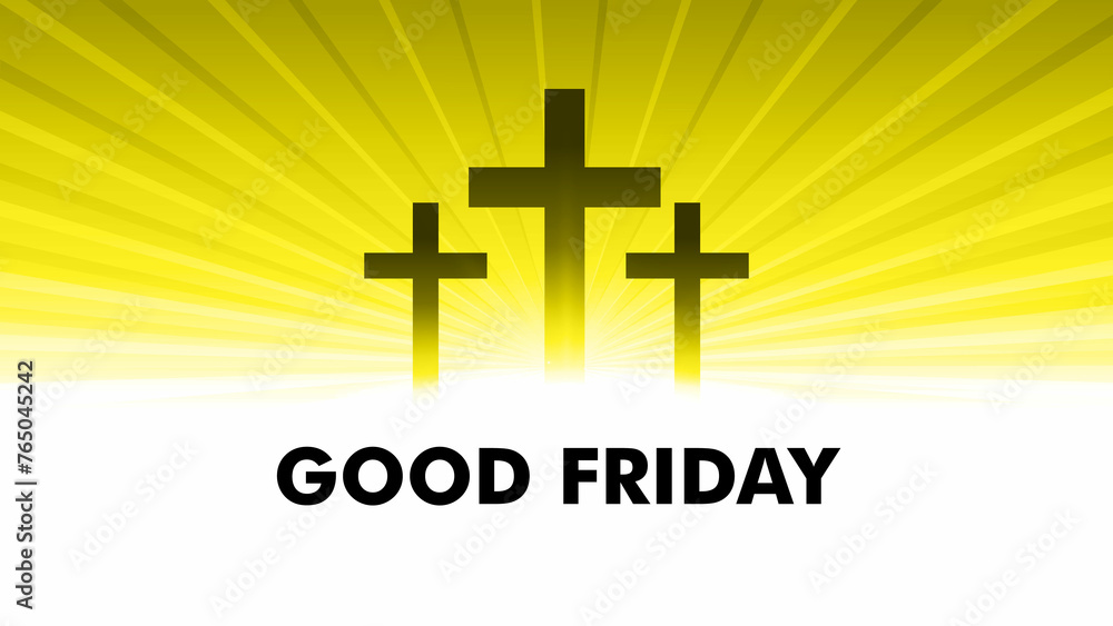 Good Friday Yellow background for Website Banner and Social Media Post ...