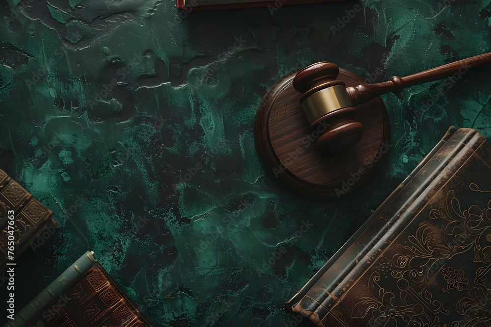 Symbolism of the judicial system and legal profession: image of a gavel ...