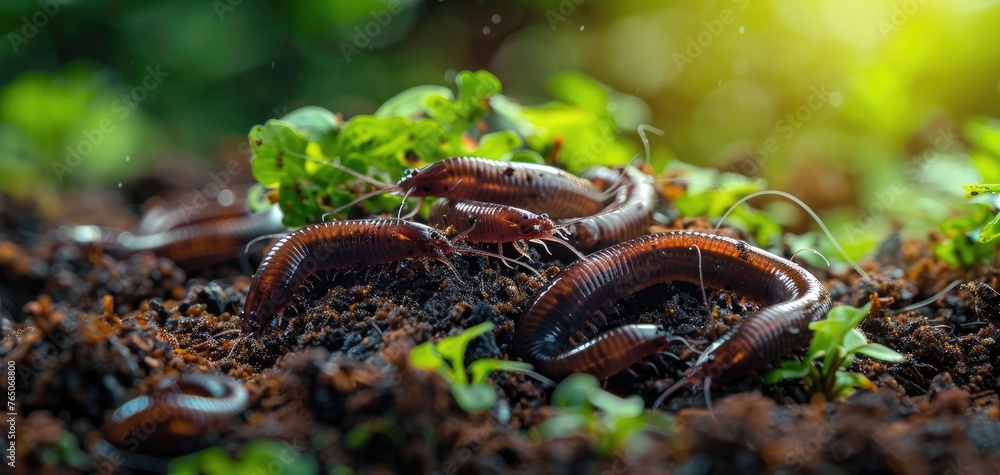 Utilizing earthworms in organic waste composting to enhance soil ...