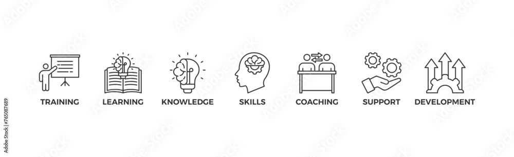 Capacity building banner web icon vector illustration concept with an ...