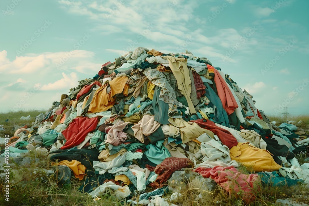 The Impact of Fast Fashion: A Heap of Discarded Clothes in a Landfill ...