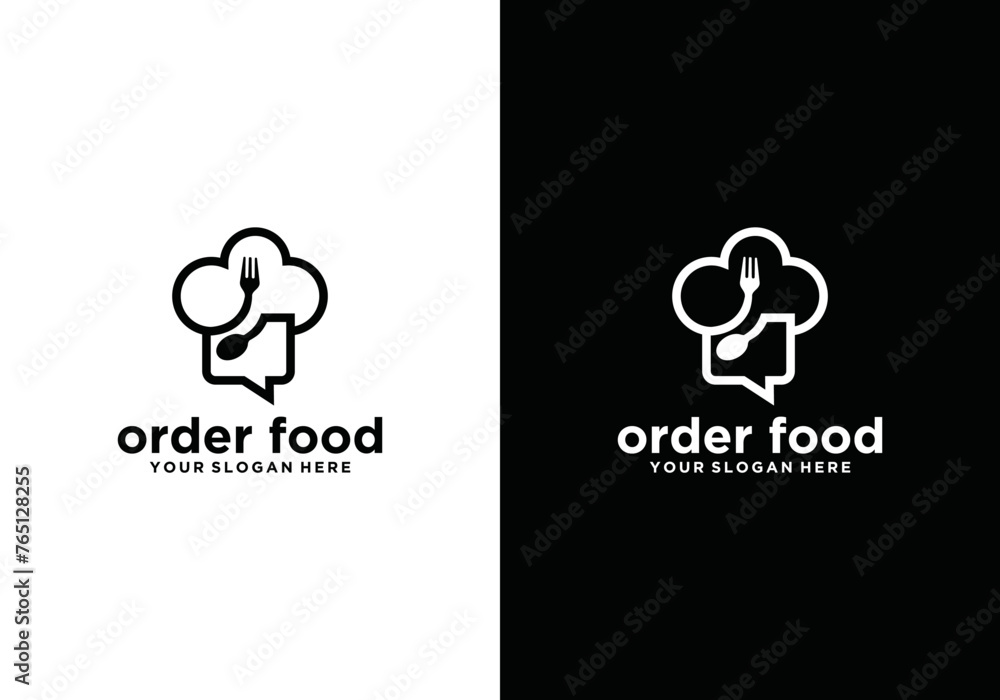 restaurant food chef logo design template, vector food catering logo ...