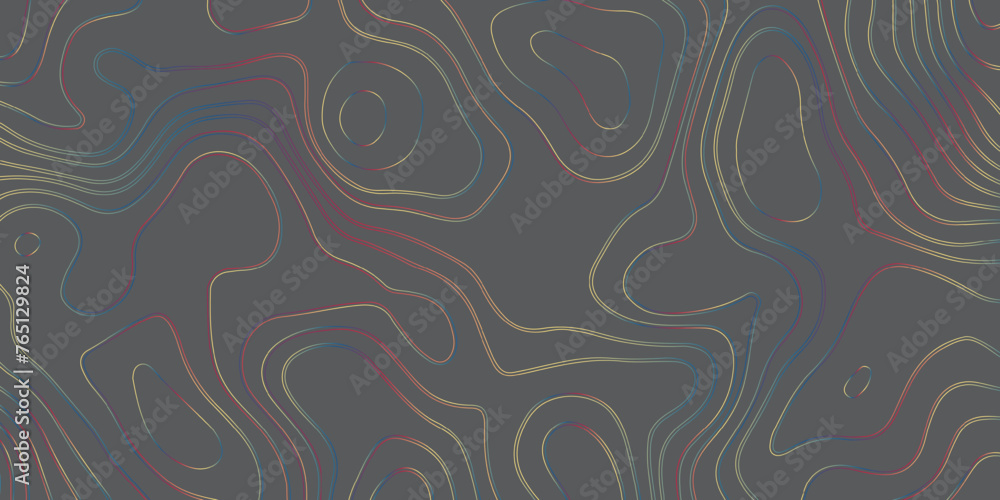 Colorful topographic wave background. Gradient wave line background ...